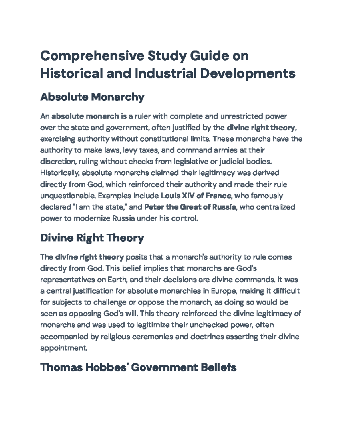 Comprehensive Study Guide on Enlightenment Ideas & Revolutions (HIST ...