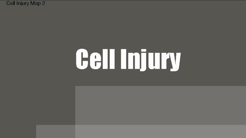 Cell Injury Map 2: Notes on Adaptation, Necrosis, and Atrophy - Studocu