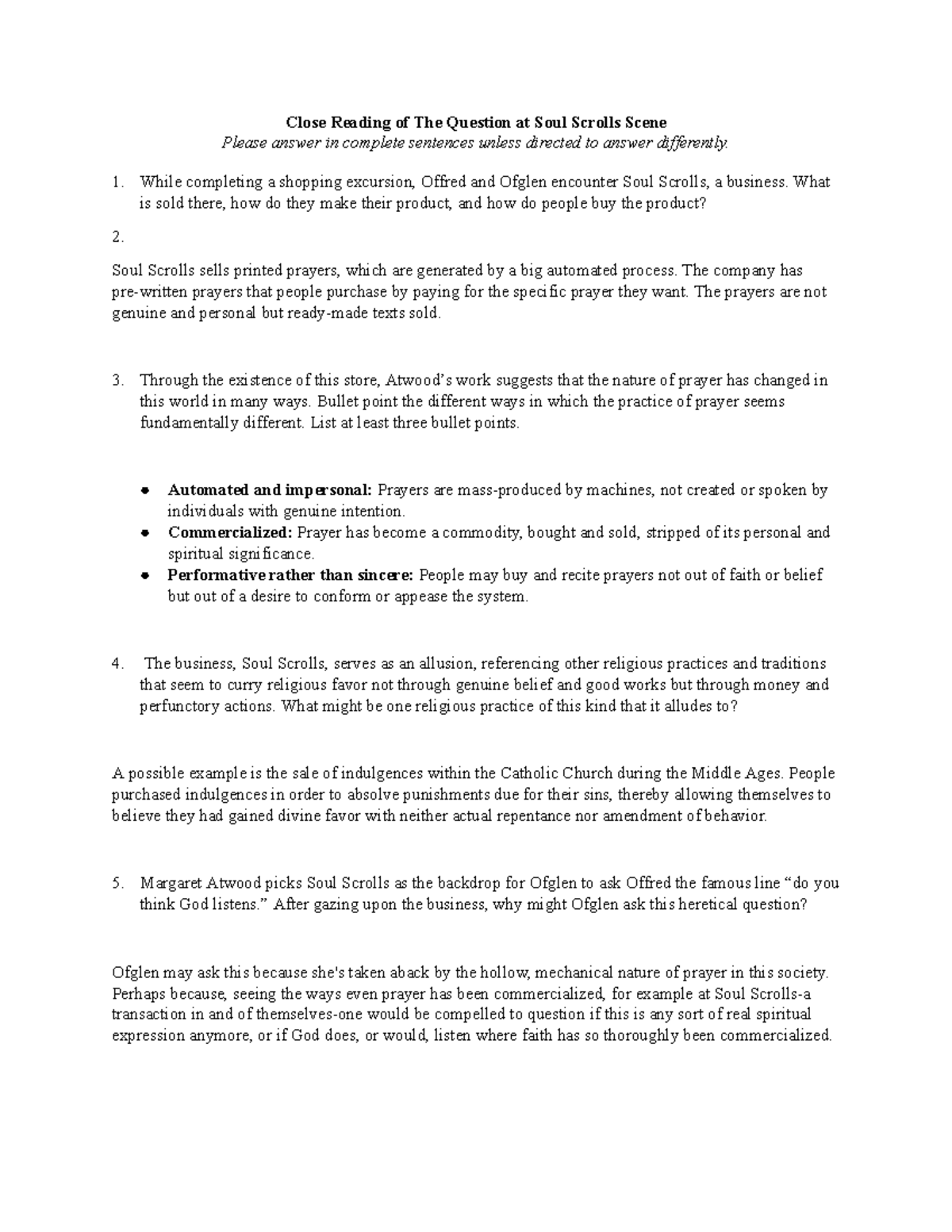 The Question at Soul Scrolls Close Reading - Close Reading of The ...
