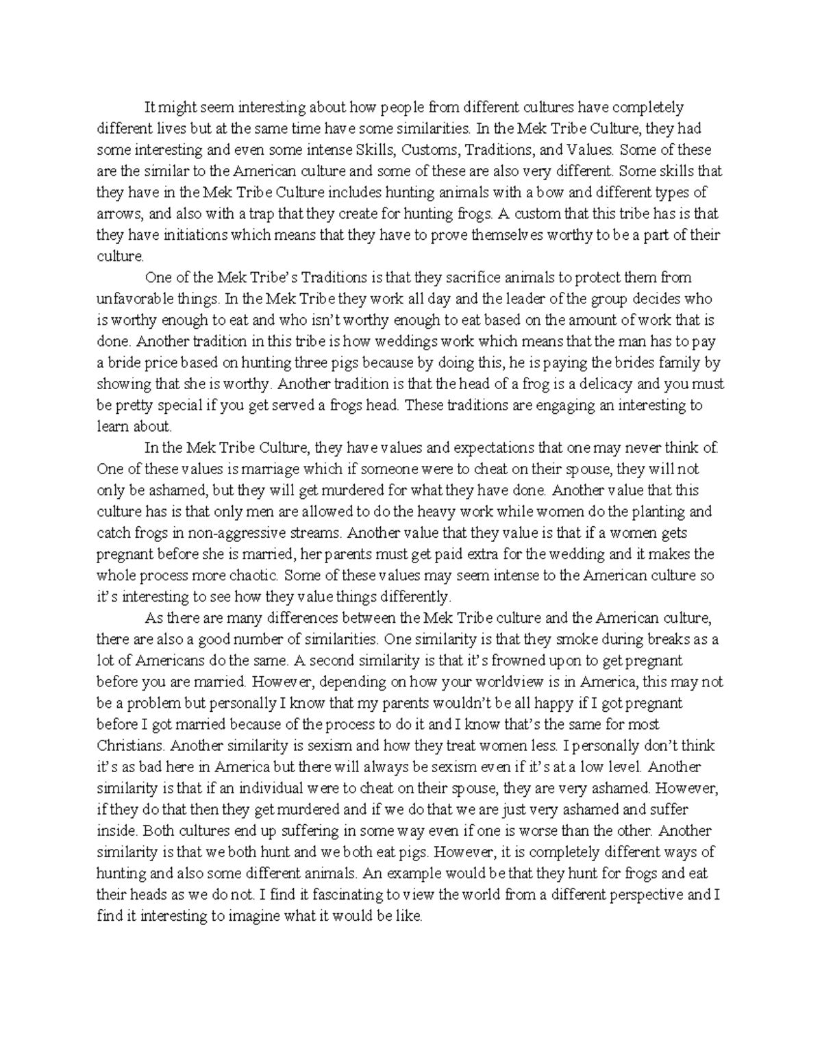 Mek Tribe Reflection - It might seem interesting about how people from ...
