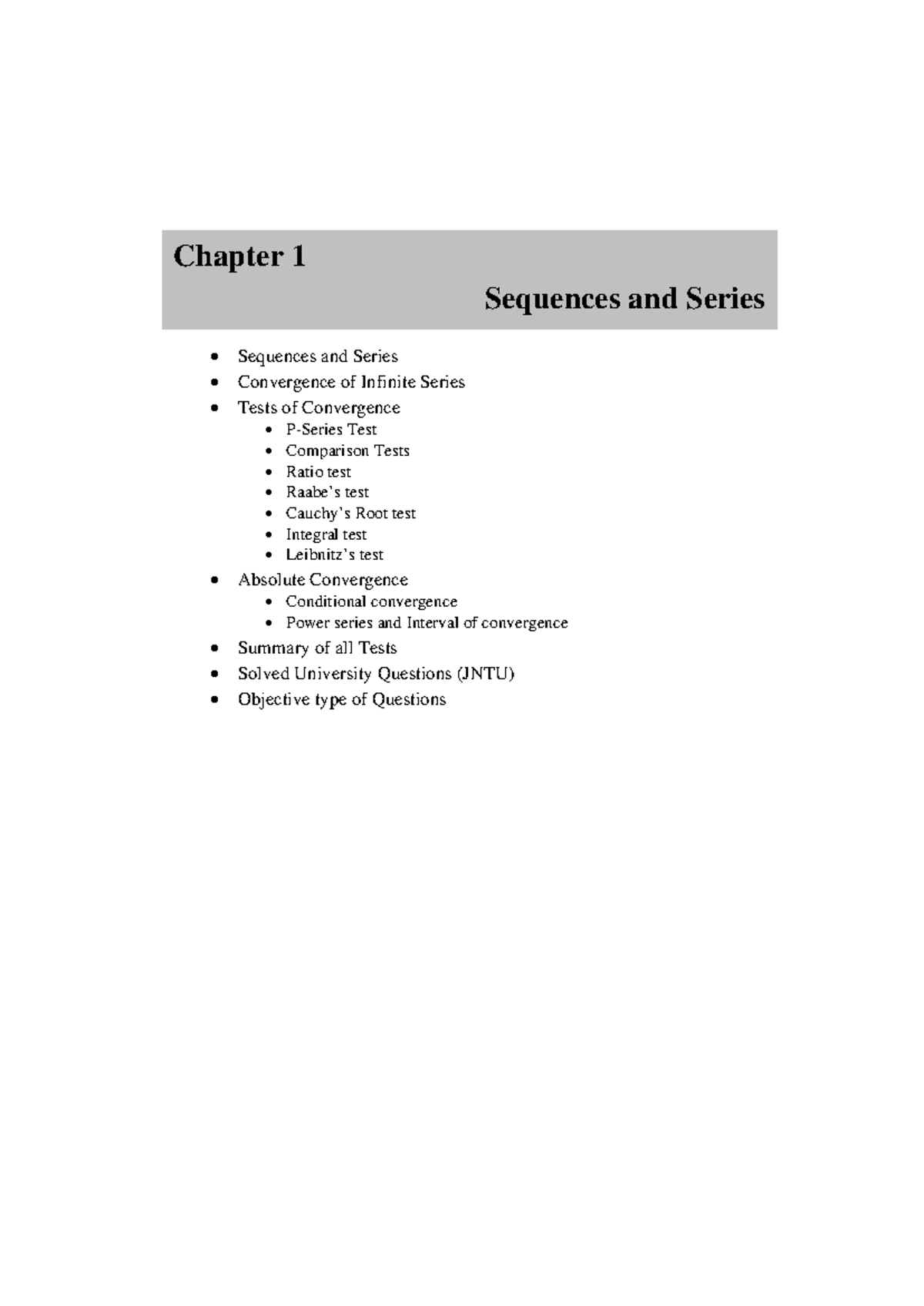 Sequences and Series in Engineering Mathematics - I (JNTU) - Studocu