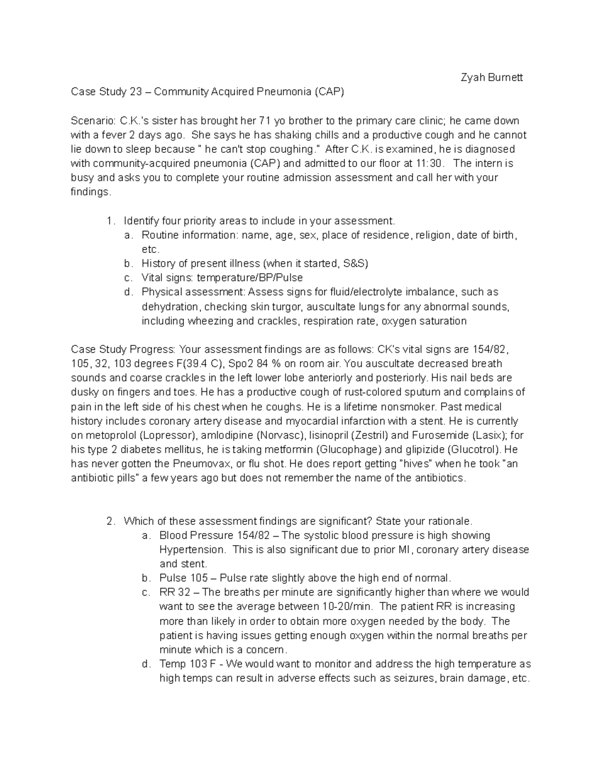 Case Study 23: Emotional and Clinical Management of Community Acquired ...