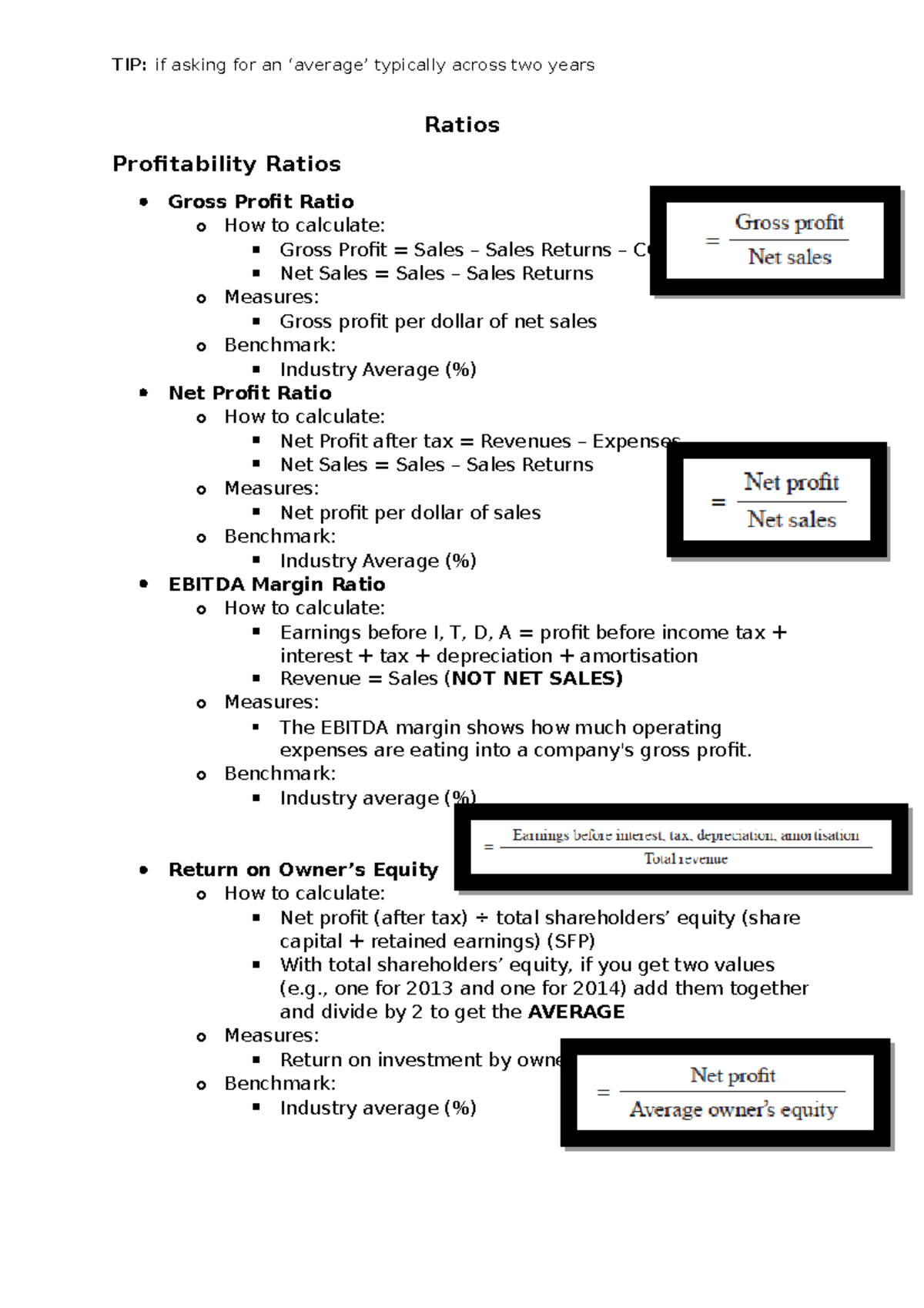 Accounting Ratios Cheat Sheet: Essential Guide for Financial Analysis ...
