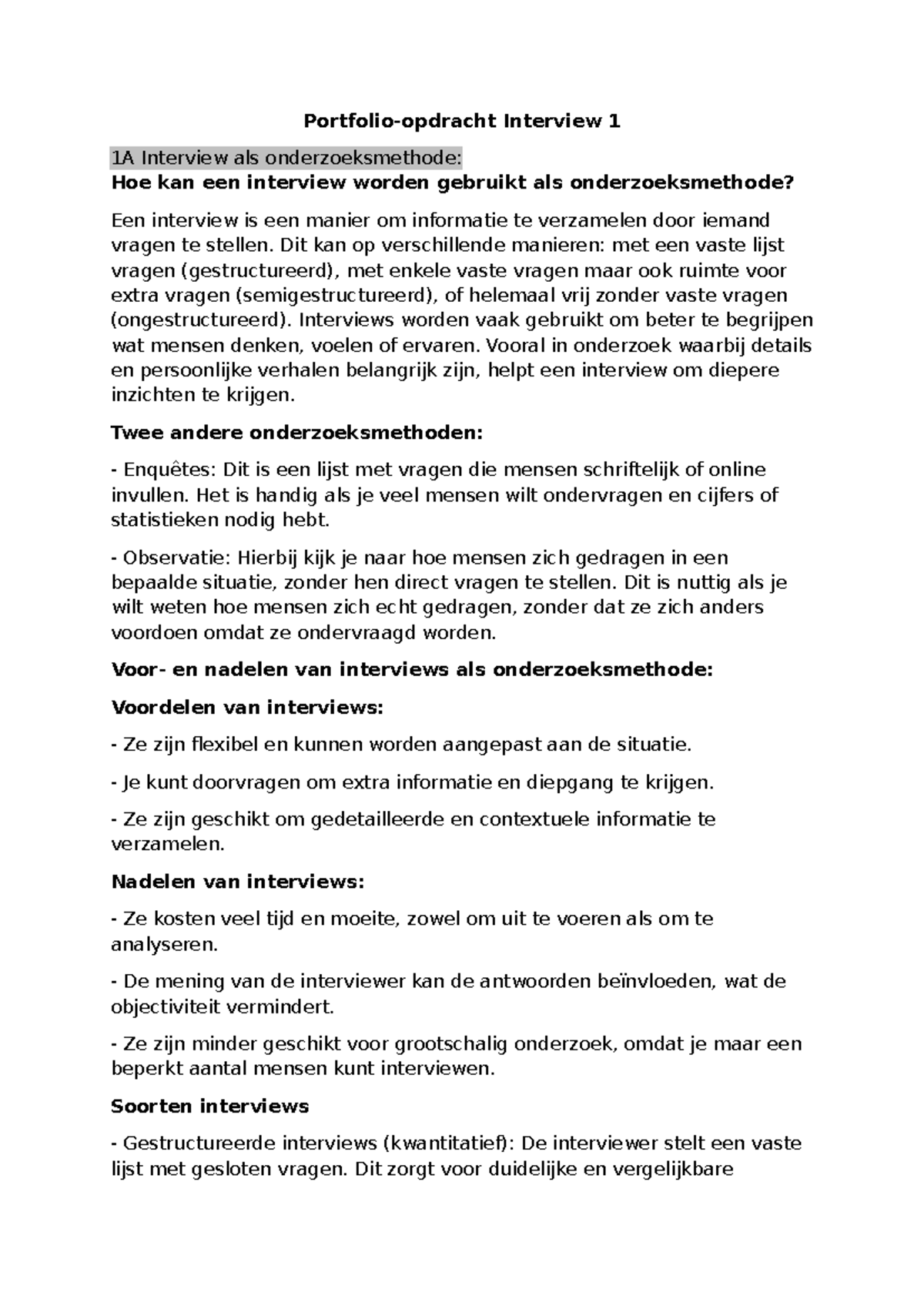 Interview als Onderzoeksmethode: Voordelen, Nadelen en Soorten (1A ...