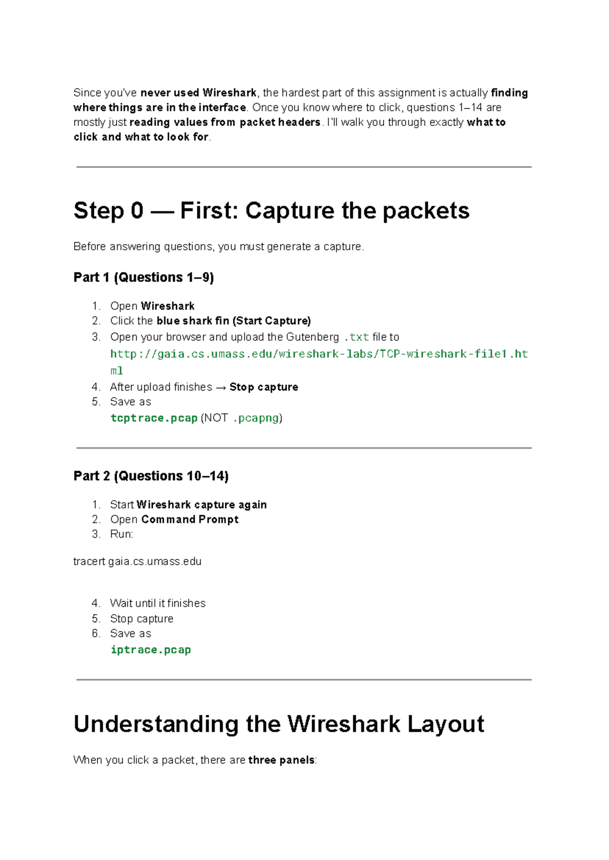 Wireshark Assignment Guide: Packet Capture & Analysis Steps - Studocu