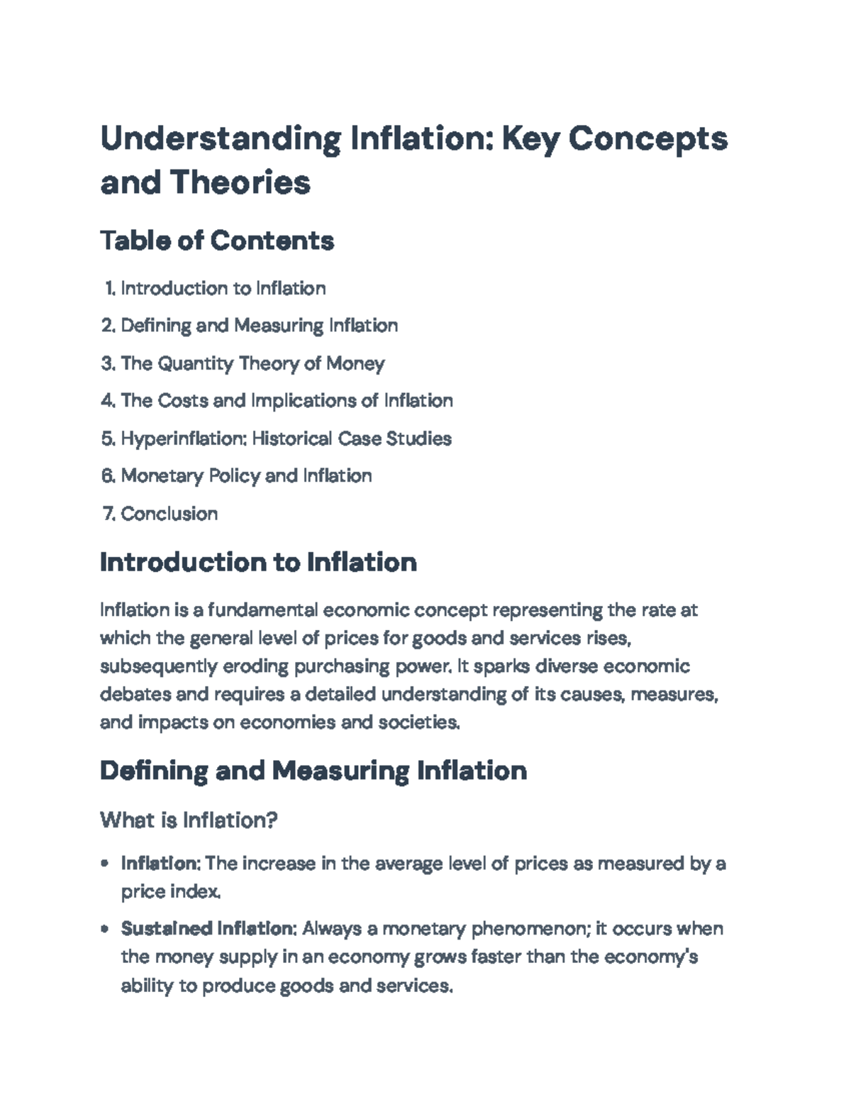 Understanding Inflation: Key Concepts and Economic Theories (ECO 101 ...