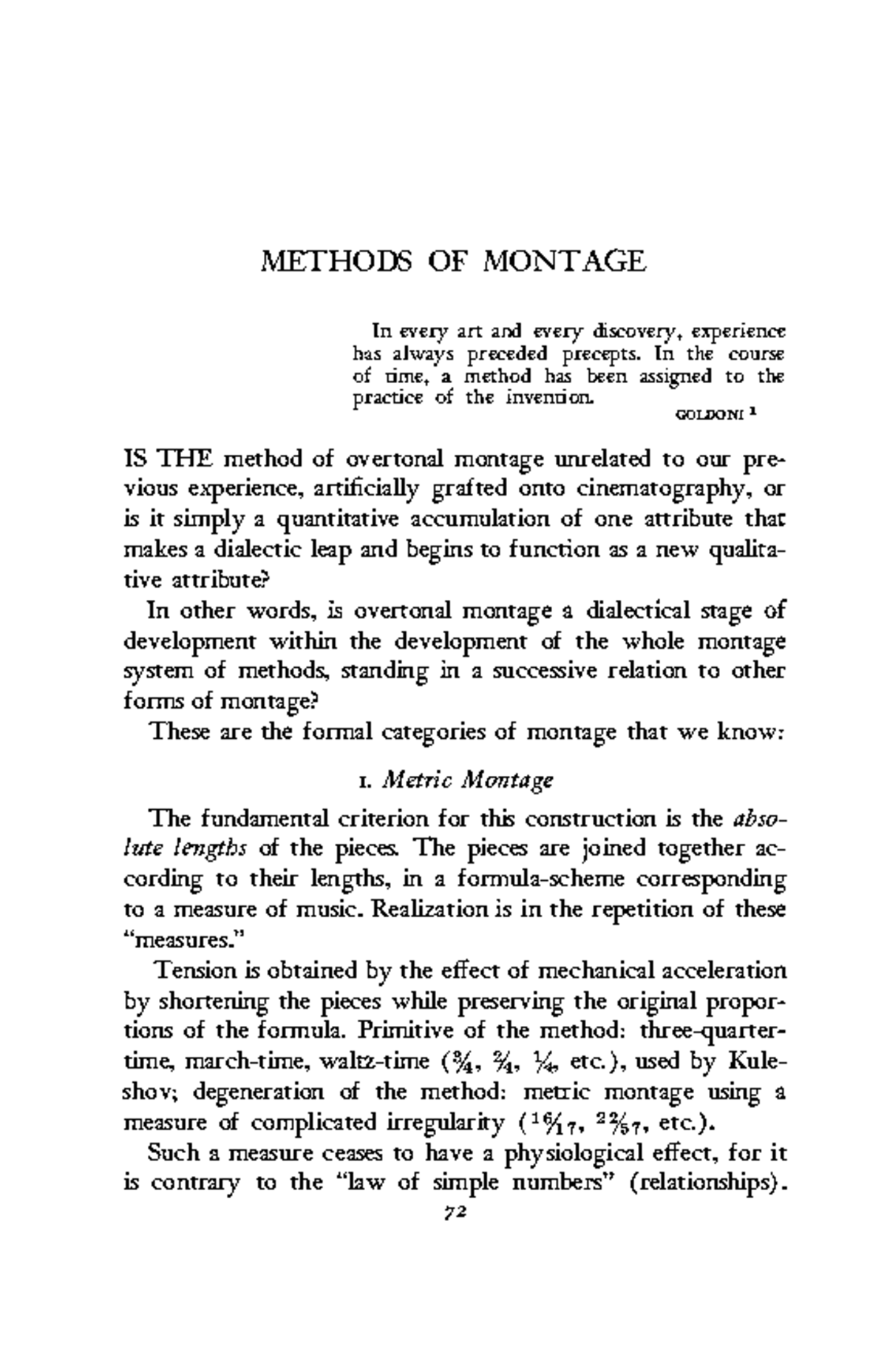 Methods of Montage in Film: An Analysis of Techniques and Categories ...