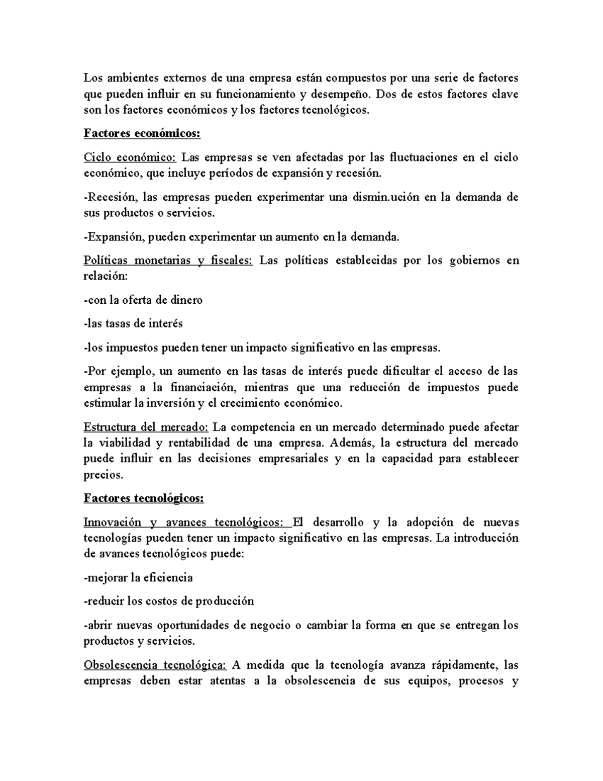 ( Factores Economicos Y Factores Tecnologicos)Entorno externo de una empresa, Ramon Martinez ...