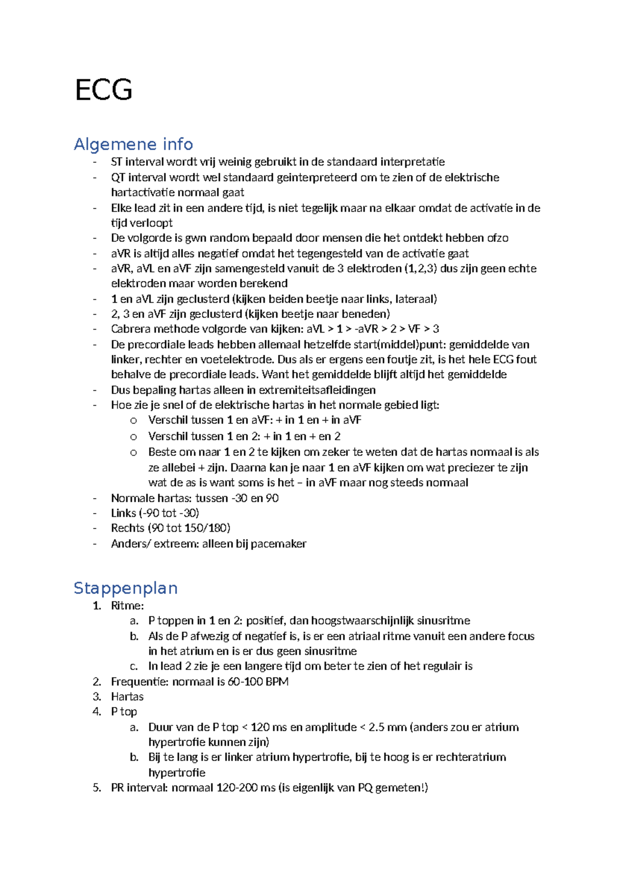 ECG Interpretatie: Normen, Abnormaliteiten & Stappenplan - Studeersnel