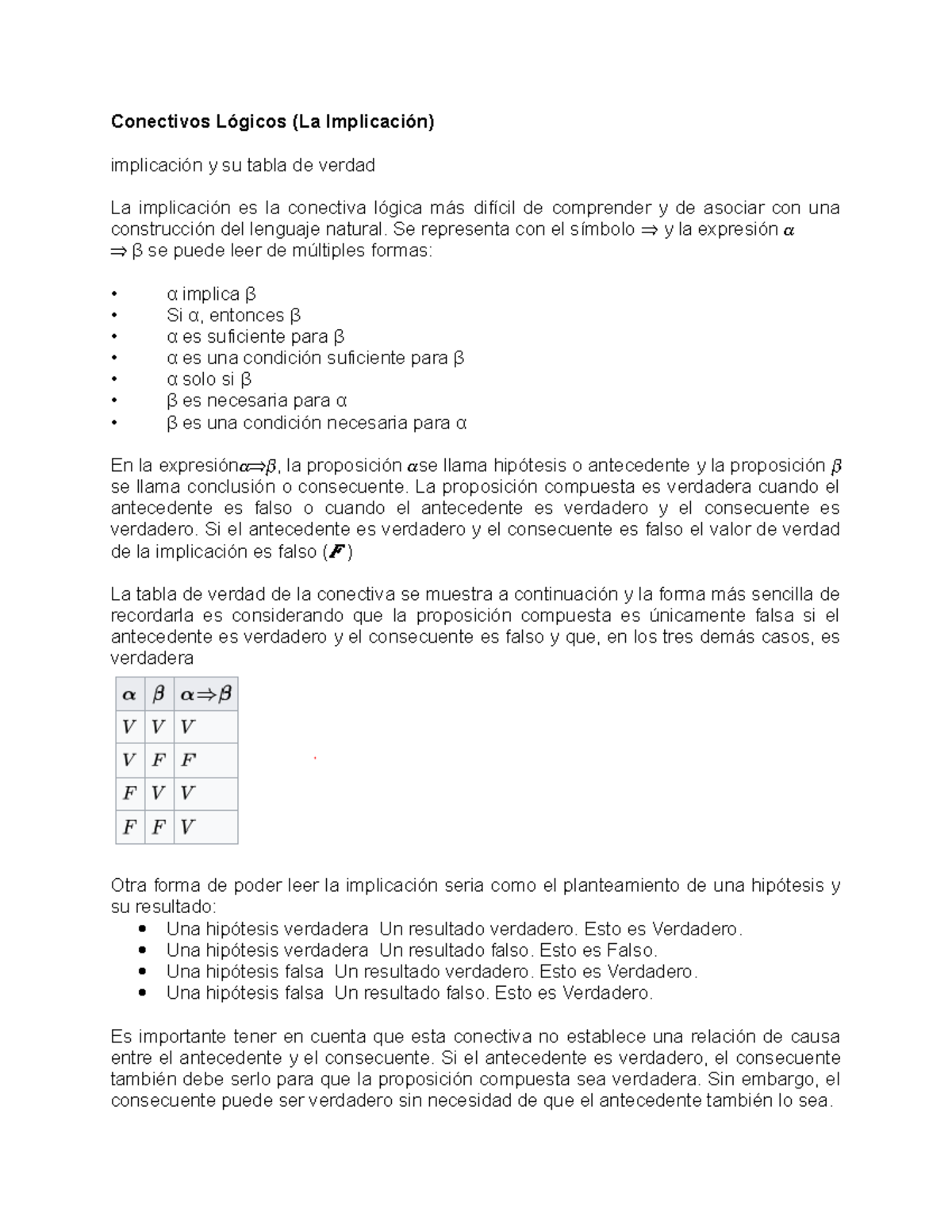 Conectivos Lógicos: Entendiendo la Implicación y su Tabla de Verdad ...