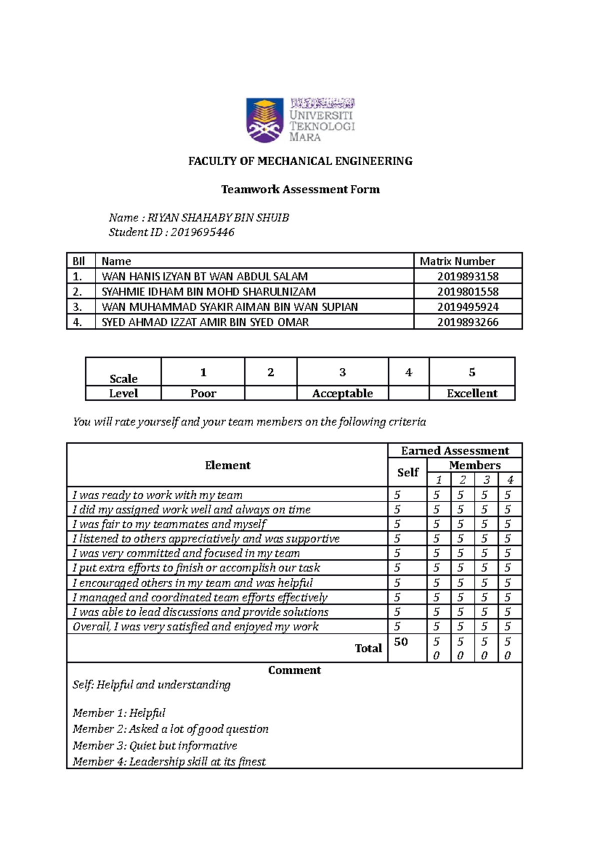 Torsion TEST - FACULTY OF MECHANICAL ENGINEERING Teamwork Assessment ...