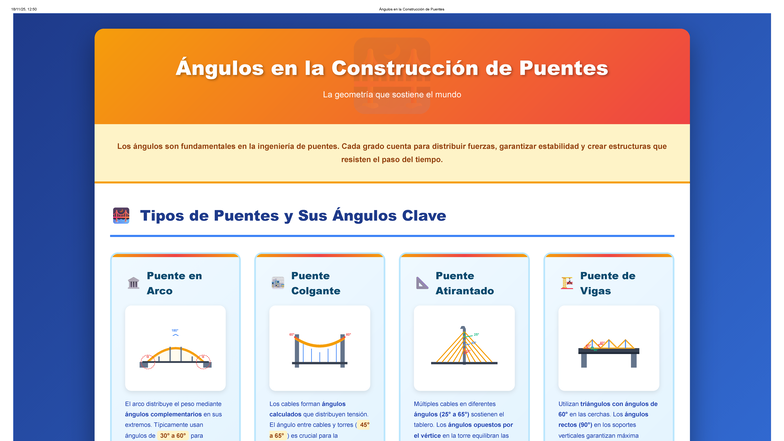 Ángulos en la Construcción de Puentes a1 - Los ángulos son ...