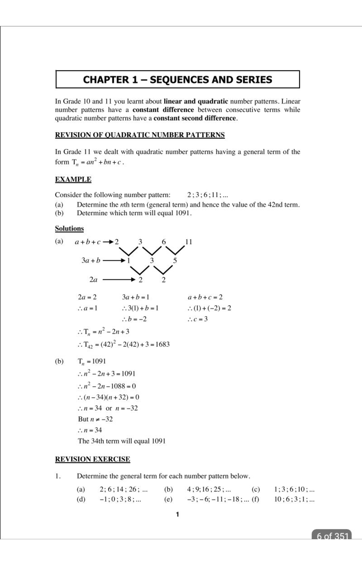 Grade 12: Chapter on Sequences and Series Concepts - Studocu