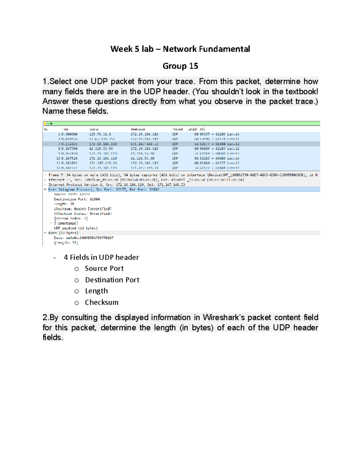 Week 5 lab_WireShark_UDP_v.7.0 - Network Fundamentals 41092 - Week 5 ...