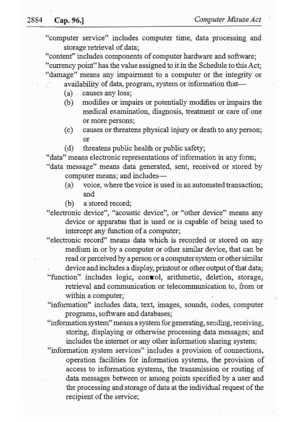 2884 Cap. Summary of the Computer Misuse Act and Its Implications - Studocu