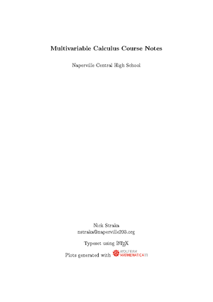 MTH 241: Multivariable Calculus Comprehensive Study Guide ...