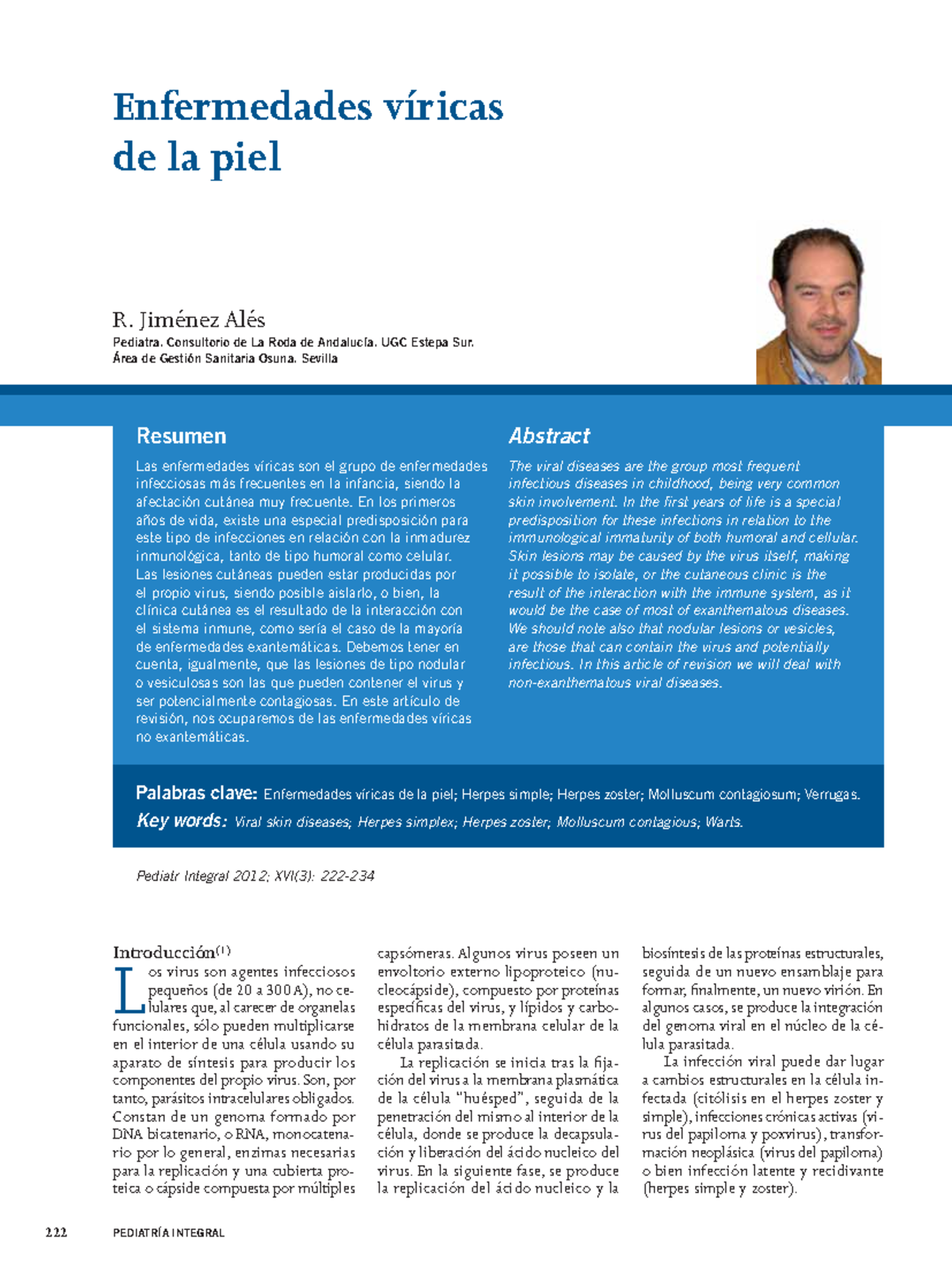 Enfermedades víricas de la piel - Introducción(1) L os virus son ...