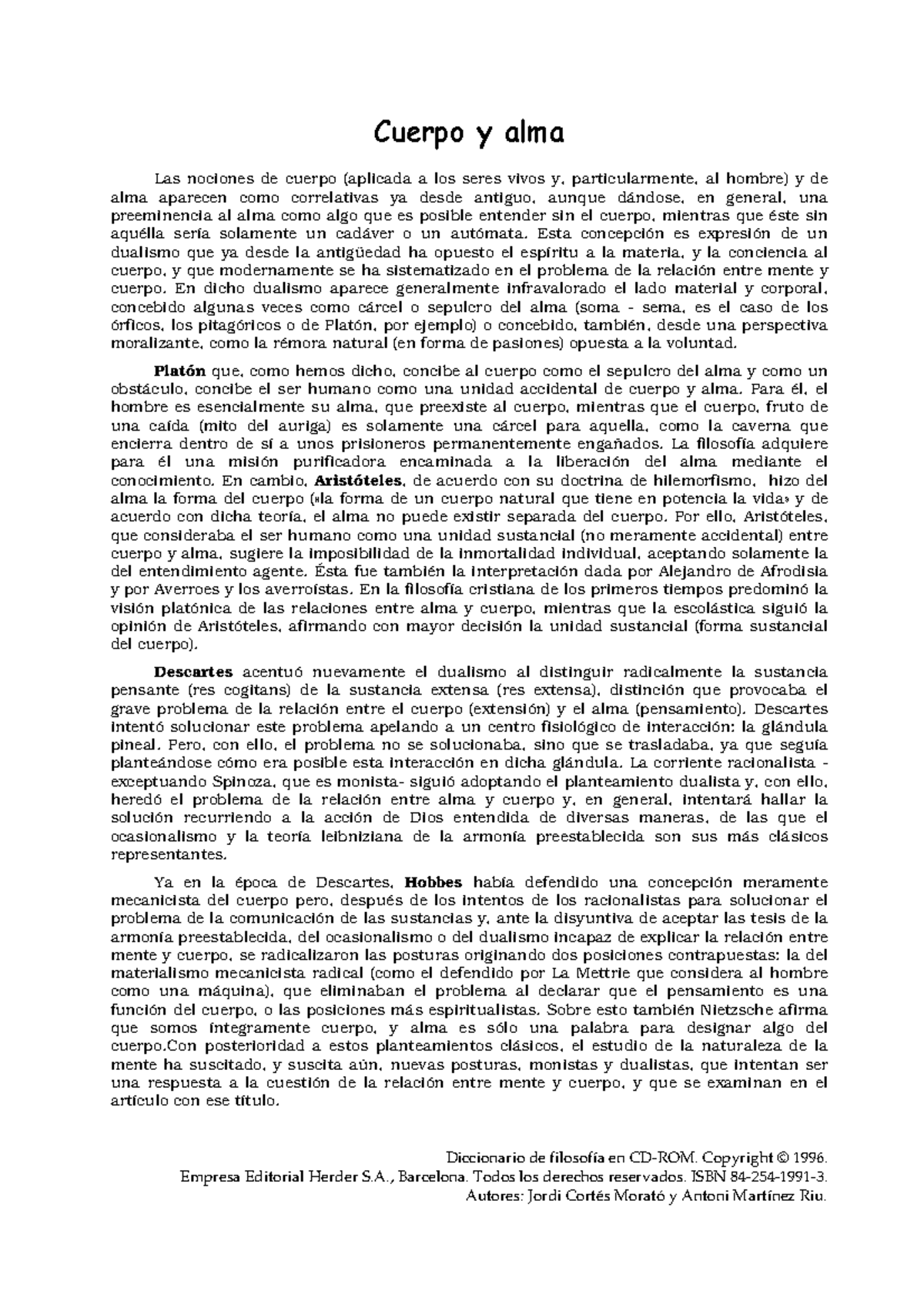 Cuerpo y Alma: Dualismo y Monismo en la Filosofía Clásica y Moderna ...