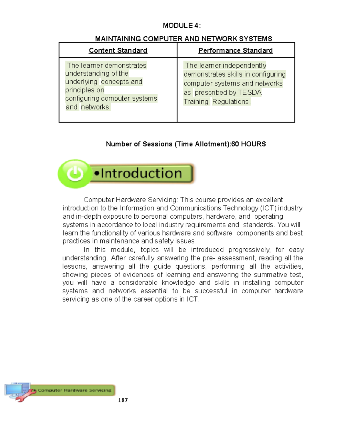 Maintain and Repair Computer System - MODULE 4: MAINTAINING COMPUTER AND NETWORK SYSTEMS Content ...
