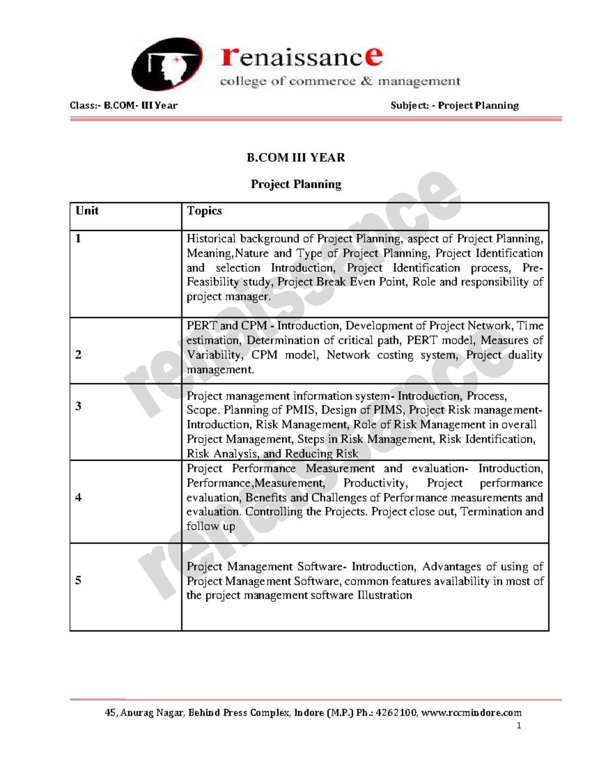 B.COM 3rd Year Project Planning: Comprehensive Study Guide and Notes ...