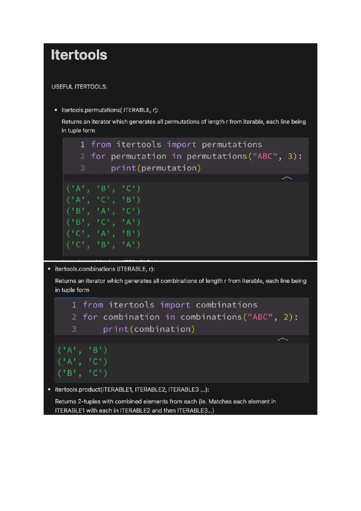 Itertools Overview: Key Functions and Examples for Python Programming ...