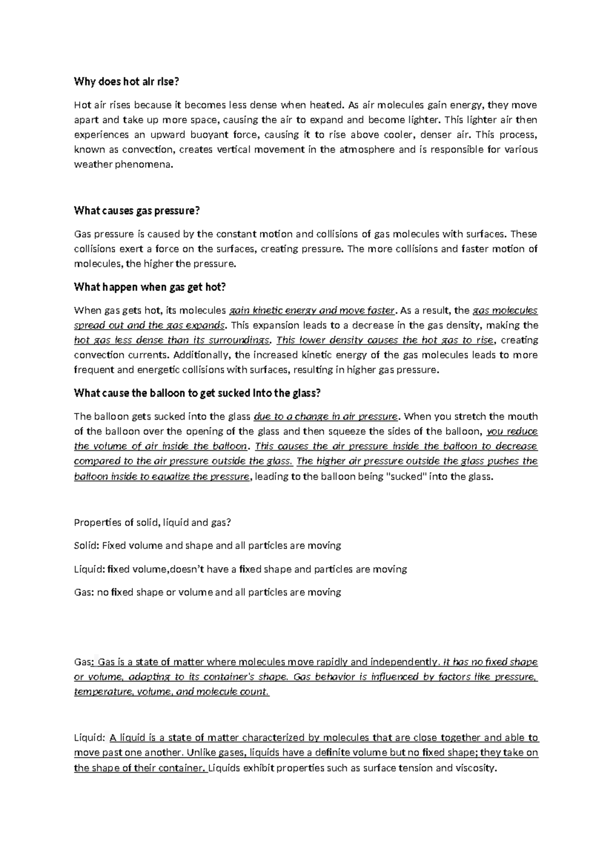 Chemistry: Why Does Hot Air Rise? - Concepts & Principles Explained ...