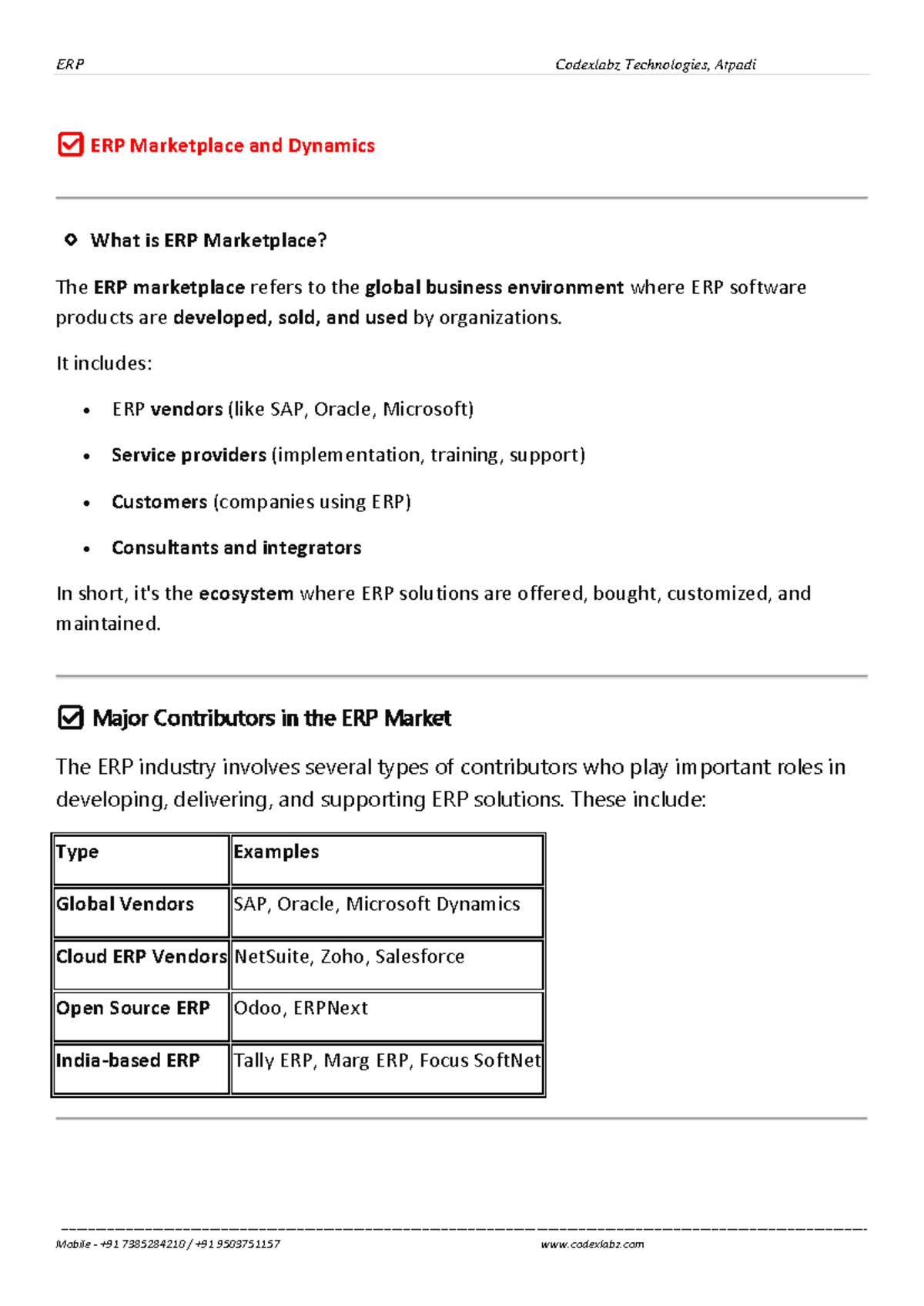 ERP Notes: Understanding Codexlabz Technologies & Marketplace Dynamics ...