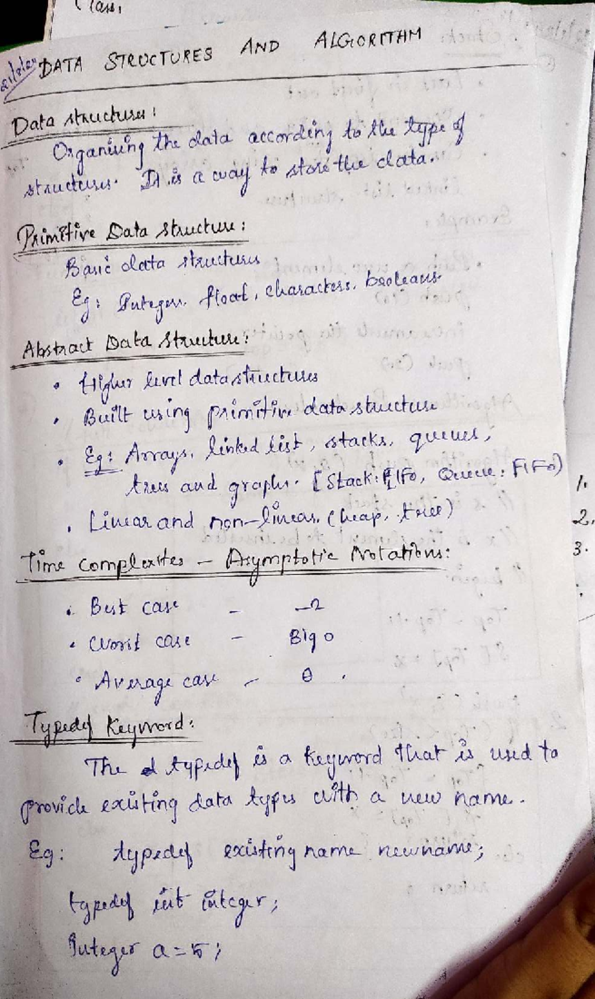DSA - Intro to ADT, Stacks & Applications for Data Structures - Studocu