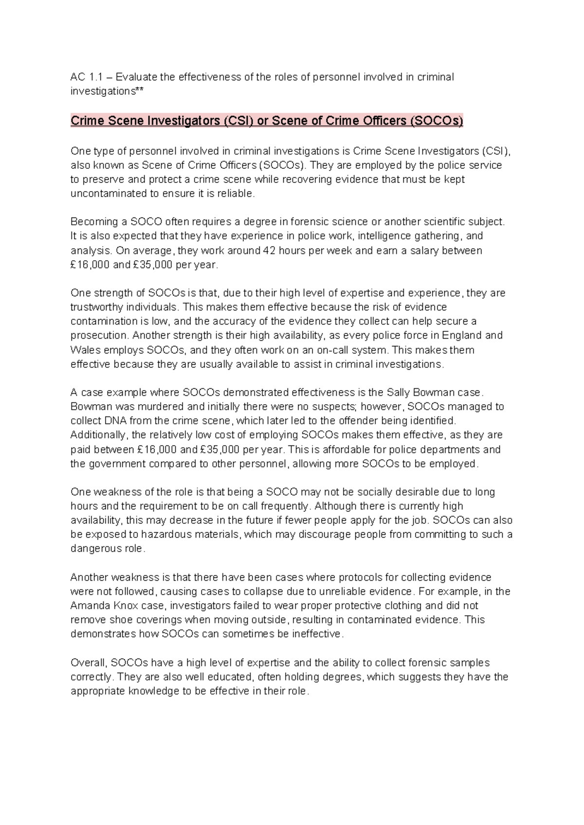 Crim NEA - 1.1-2.5: Evaluating Personnel Roles in Criminal ...