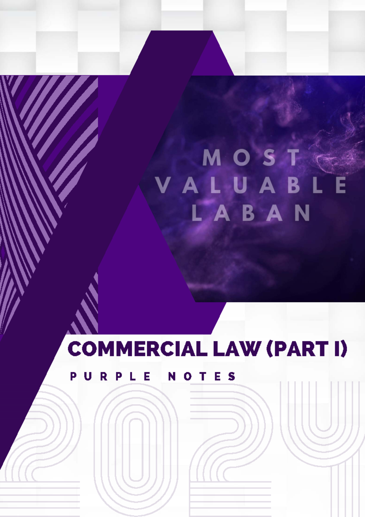 COMMERCIAL LAW (PART I) 2024 PURPLE NOTES: CORPORATION LAW OVERVIEW ...