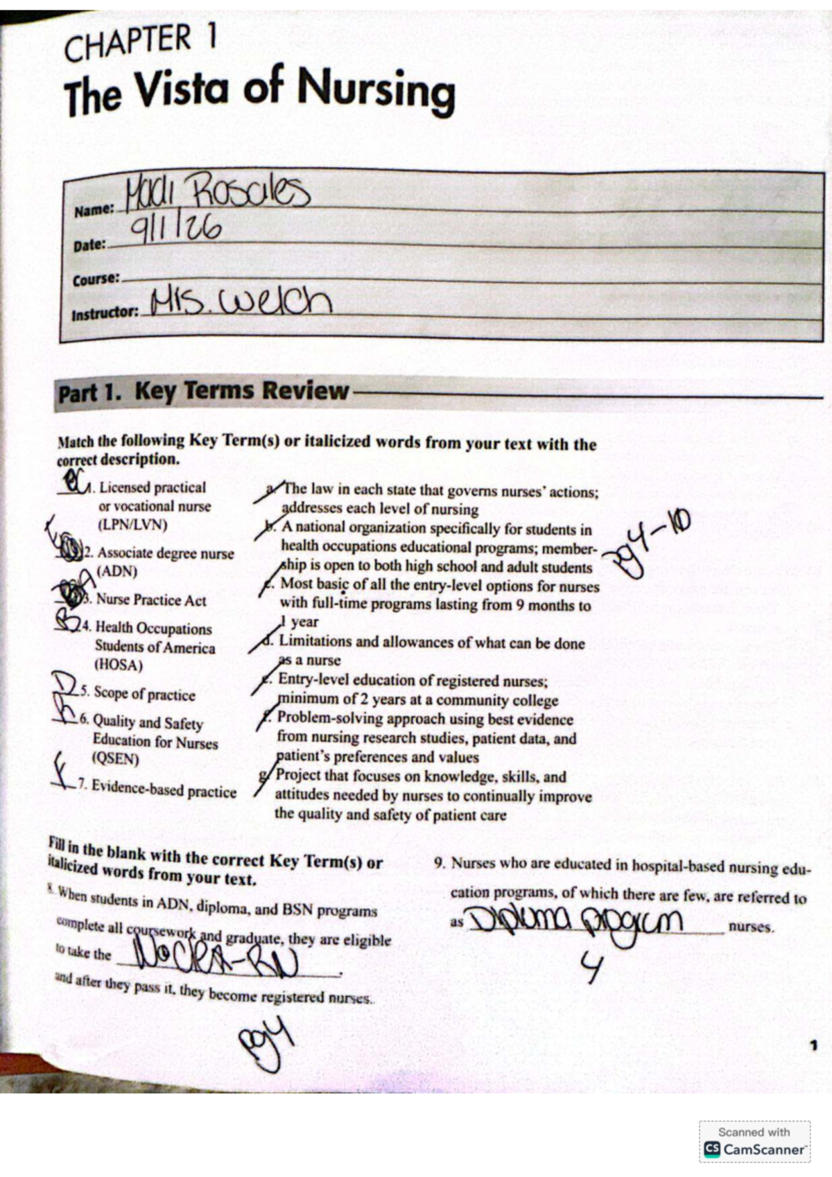 CHAPTER 1: Key Terms and Concepts in Nursing (Course Code: LPN) - Studocu