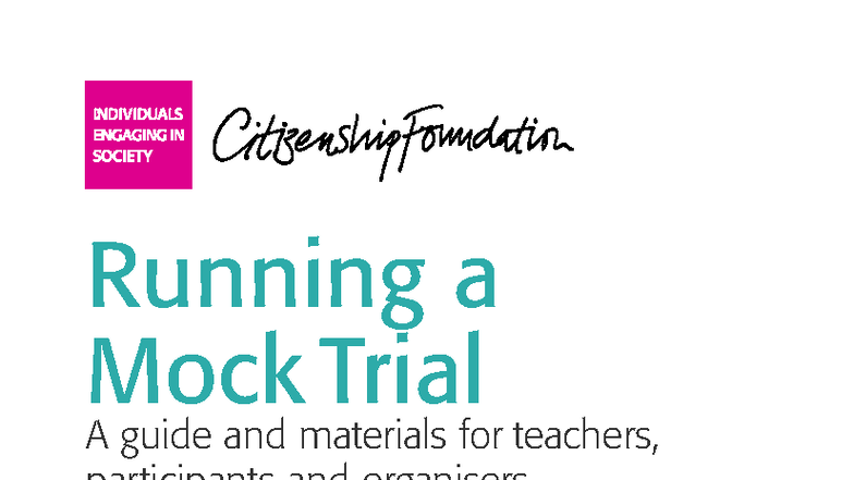 Running a Mock Trial: A Comprehensive Guide for Educators and ...