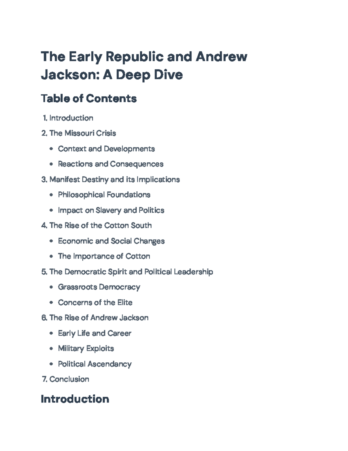 The Early Republic and the Rise of Andrew Jackson: Key Events & Impacts ...