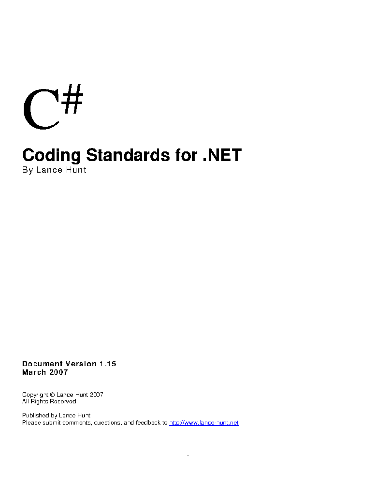 C# Coding Standards for .NET: Best Practices and Guidelines - Studocu