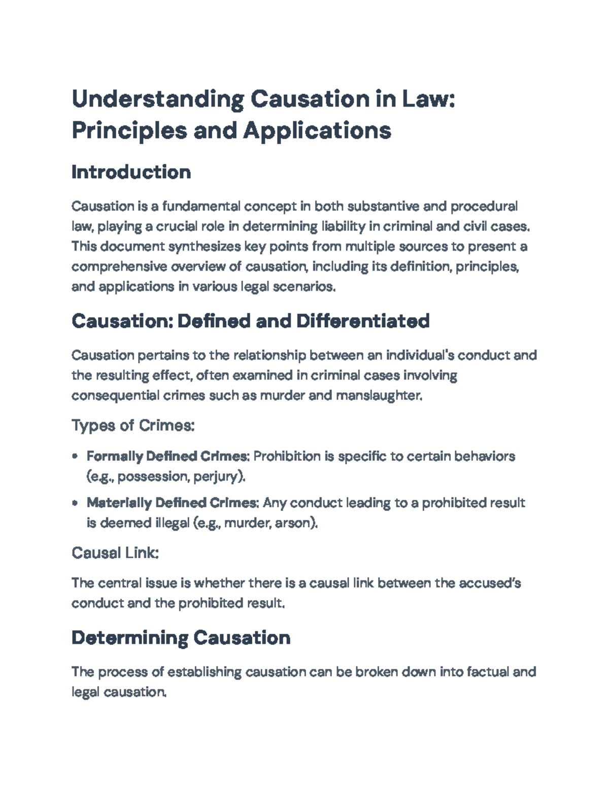 Understanding Causation in Law: Principles, Cases, and Applications ...