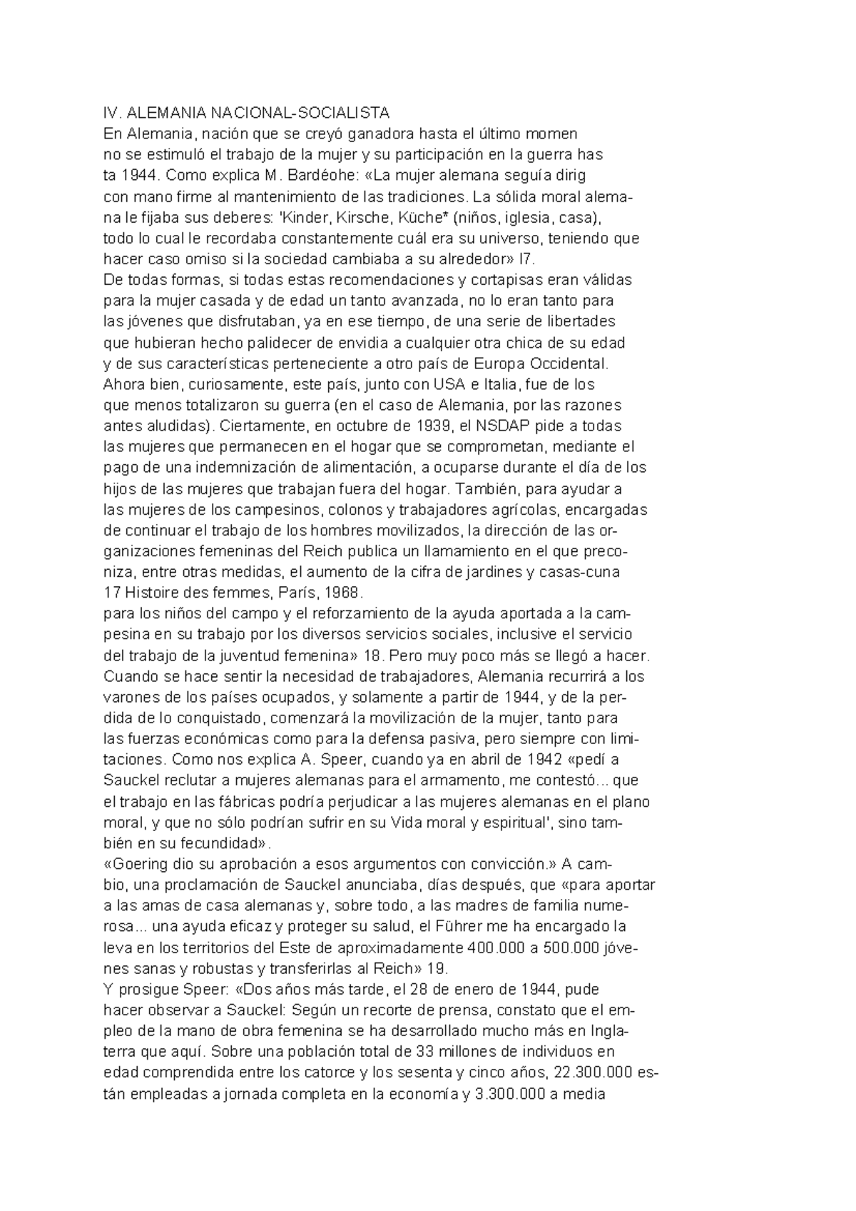 IV. ALEMANIA: La Participación de la Mujer en la Guerra hasta 1944 ...