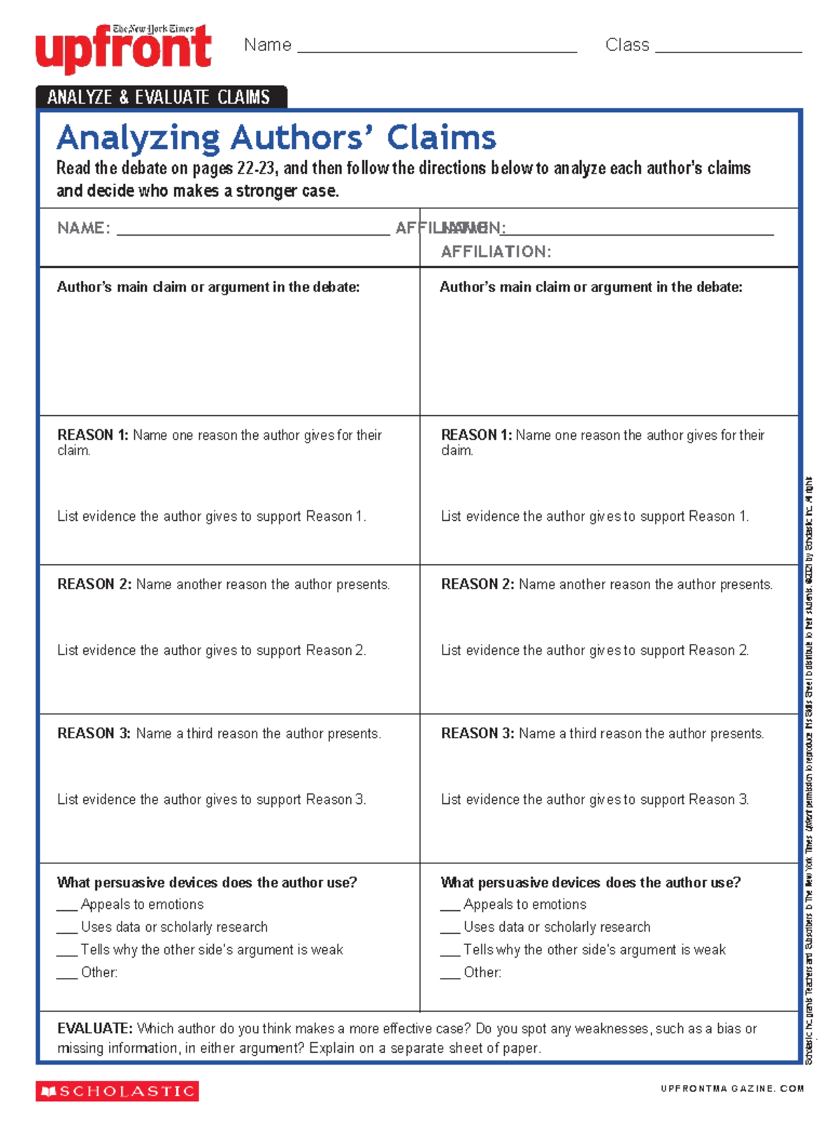 Analyze Authors' Claims: A Guide to Evaluating Arguments - Studocu