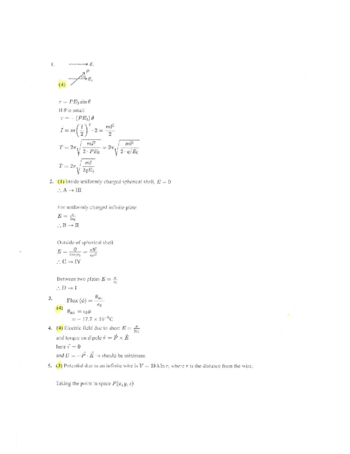 Oscillations Solutions for Physics 1 (Final Exam) - Studocu