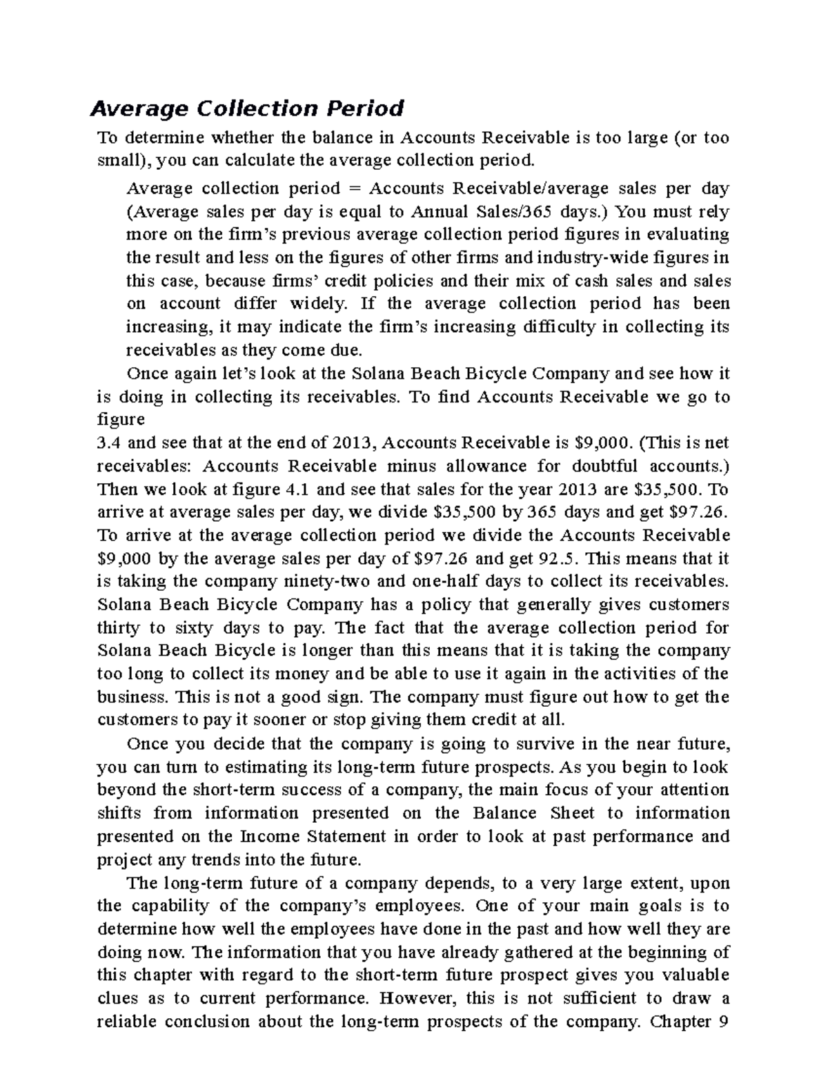 Average Collection Period - Average collection period = Accounts ...