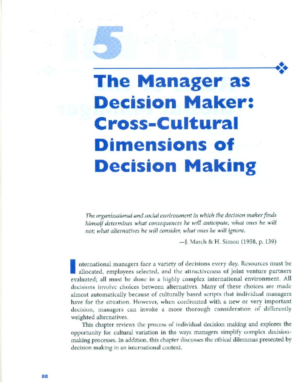 BD06226-2-25 - The Manager as Decision Maker: Insights on Decision ...