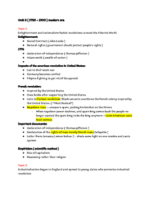 AP World History Unit 6 Heimler's History Notes - What 3 things caused ...