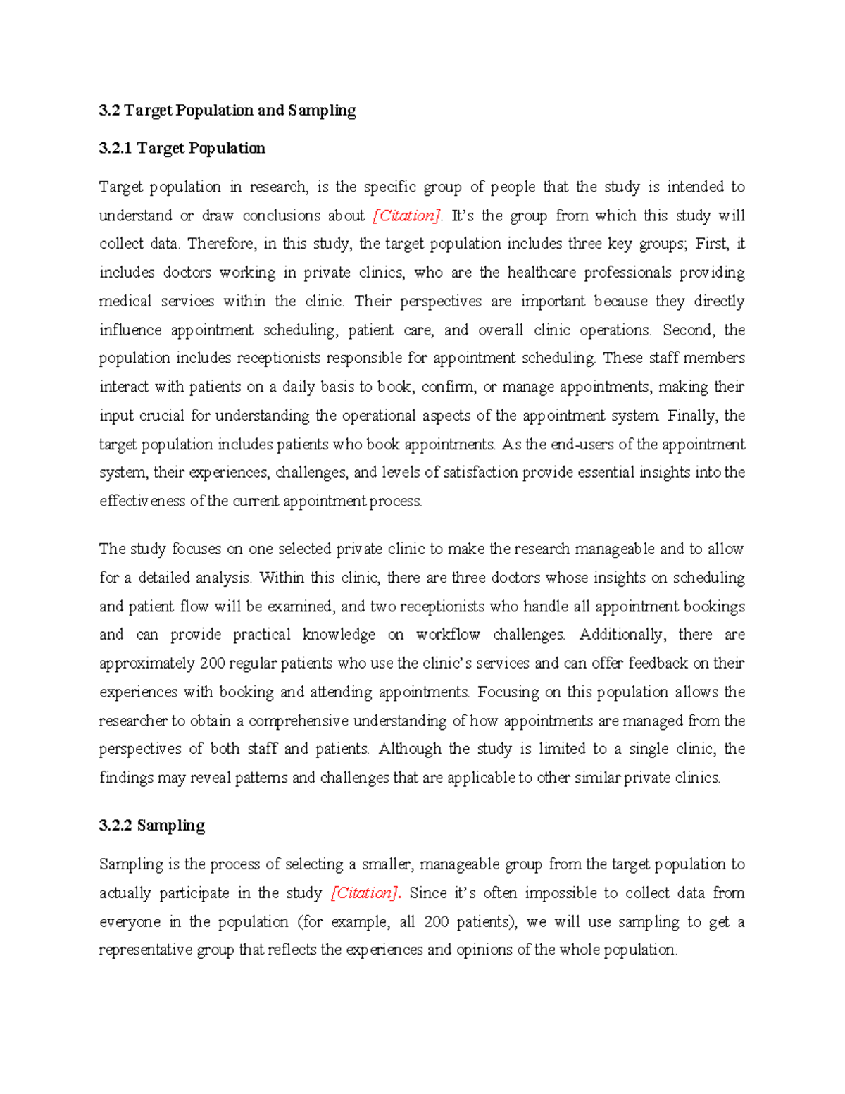 3.2 Target Population and Sampling in Research: A Case Study - Studocu
