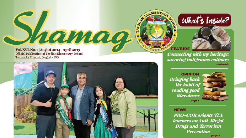 Shamag Vol. XVI, No. 1: Official Publication of Tacdian ES (Aug 2024 ...