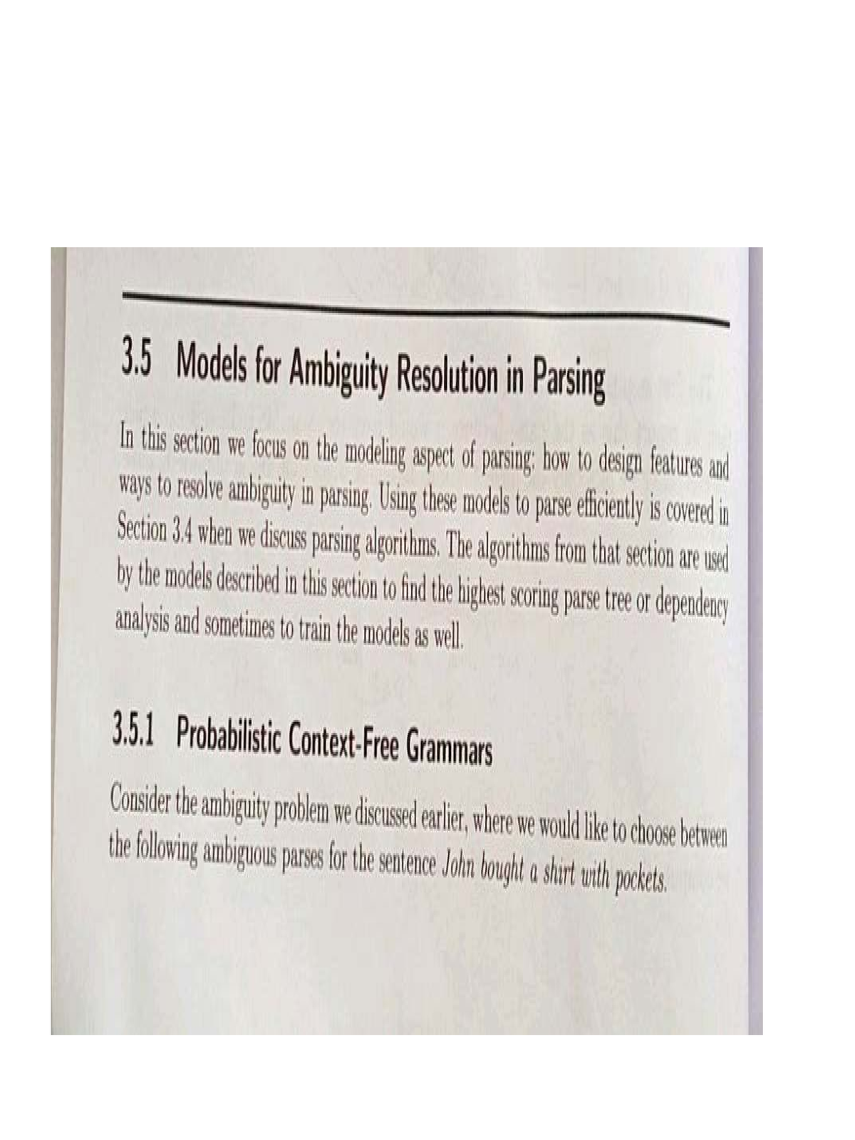 NLP UNIT 3 PART-1: Models for Ambiguity Resolution in Parsing - Studocu