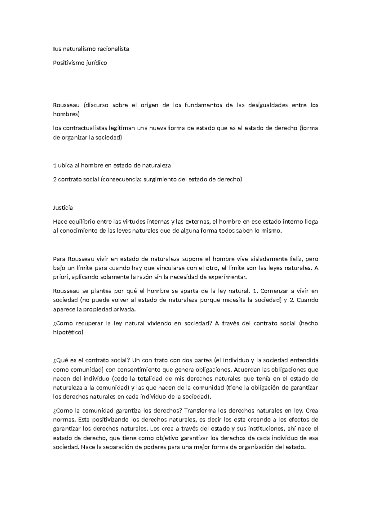 Ius Naturalismo y Positivismo Jurídico: Análisis Comparativo - Studocu