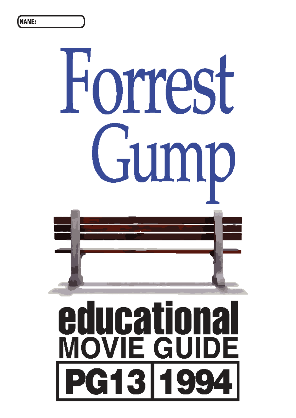 Forrest Gump (PG13 - 1994) Movie Guide Assignment - Studocu