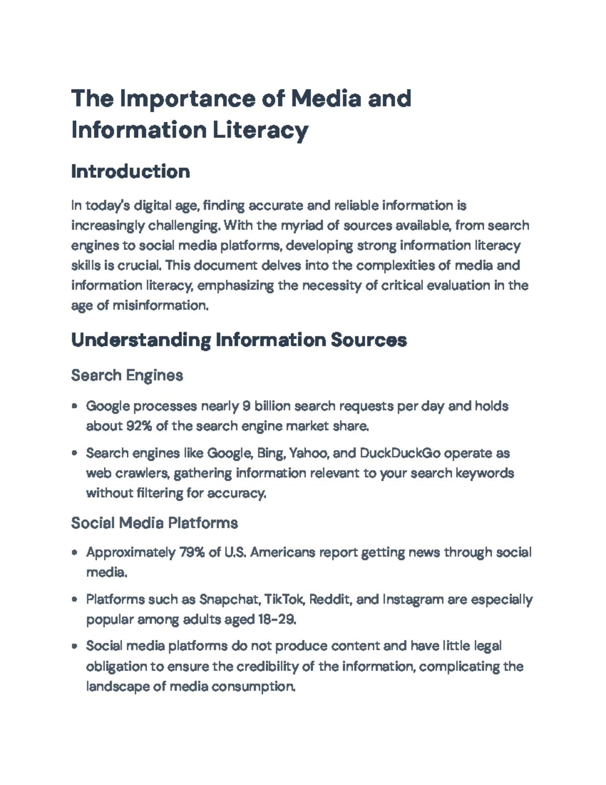 Enhancing Media Literacy: Evaluating Information Sources Effectively ...