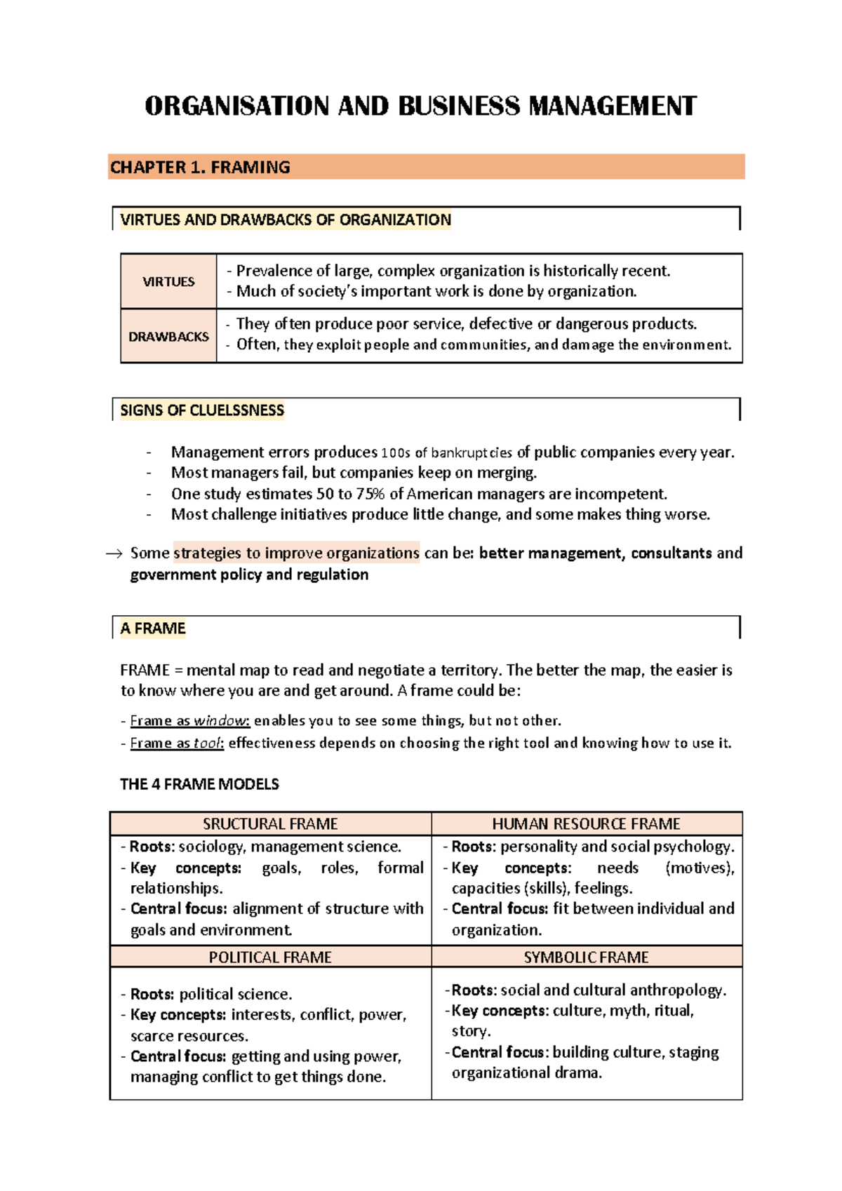 Apunts Business 1 TERM - Primer Trimestre: Organization Management ...