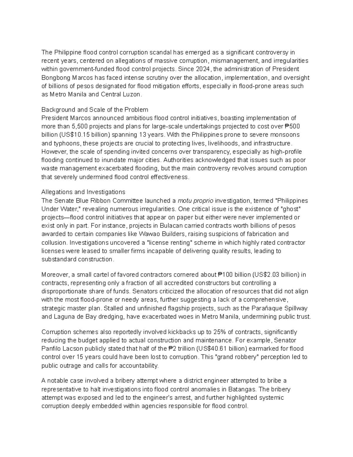 Flood Control Corruption Scandal in the Philippines: A Critical ...