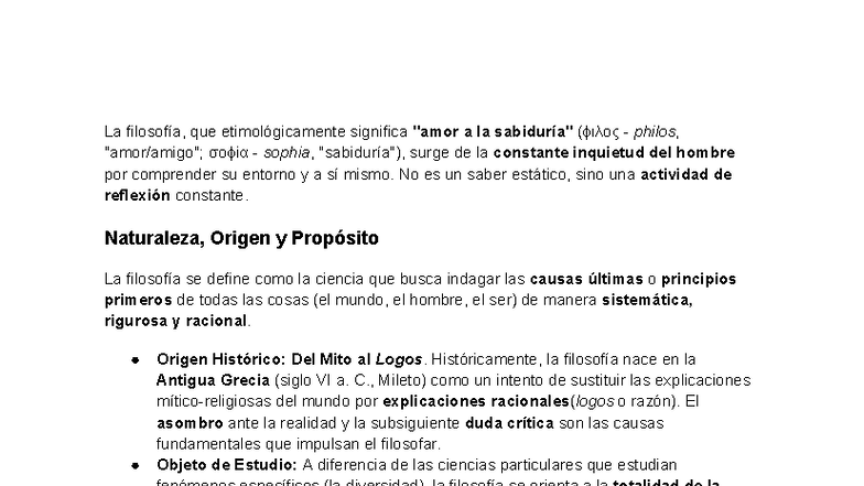 Filosofi%CC%81a - Es para que puedas ayudarte y a estudiar para cada parcial - La filosofía, que ...
